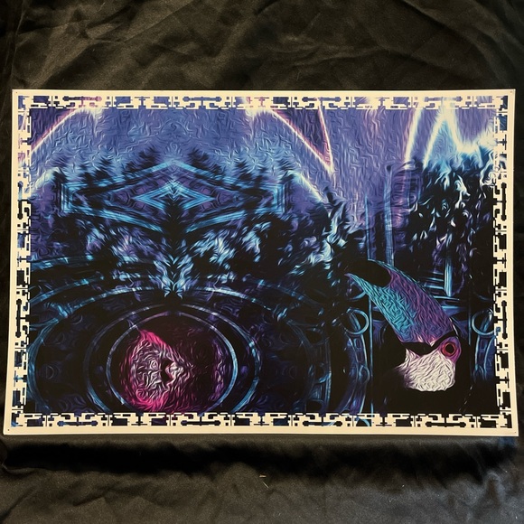 Art | Super Cool Unique Abstract Art Print With Blue And Purple Design ...